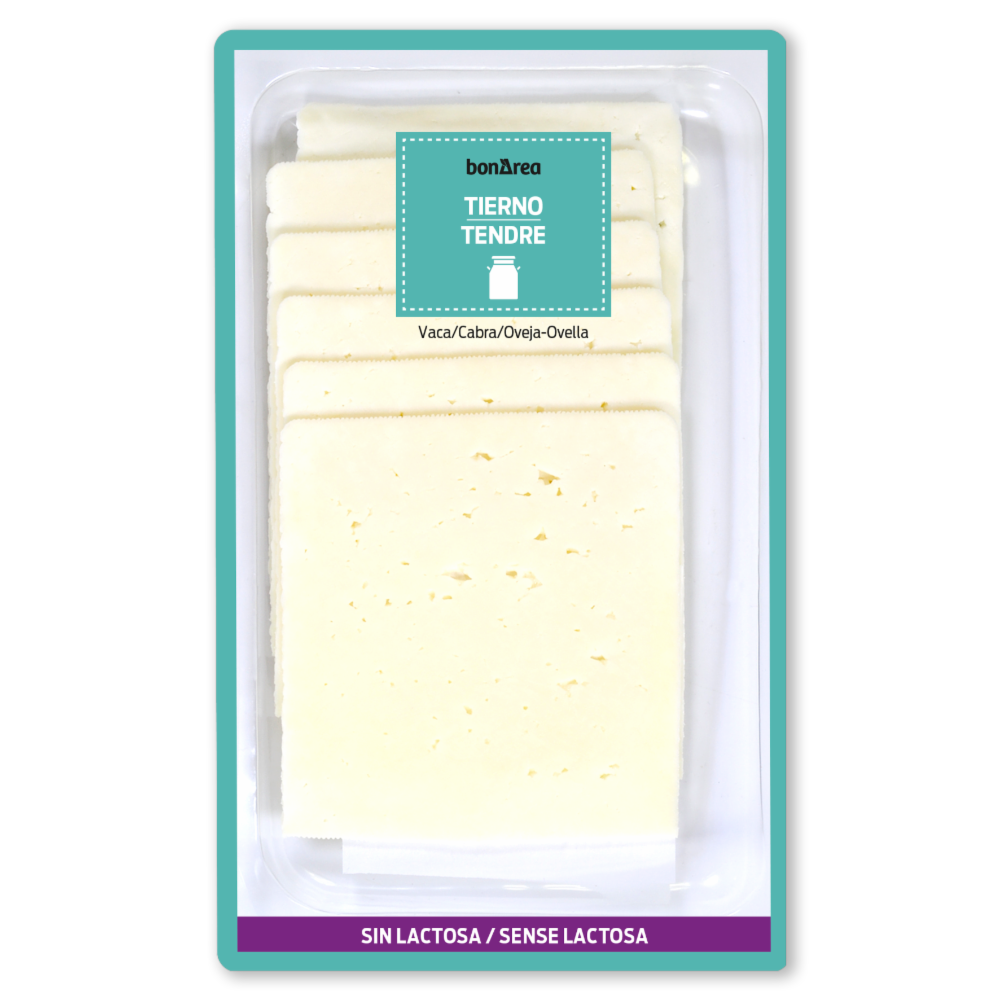 Comprar Queso tierno sin lactosa lonchas en bonÀrea online | Directo ...